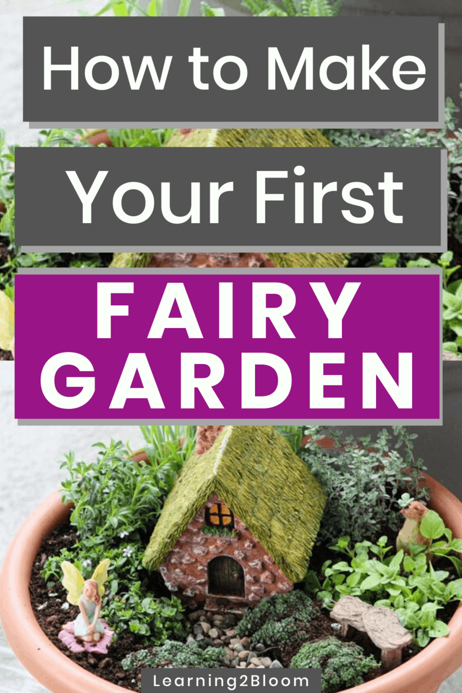 How to Create Your 1st DIY Fairy Garden - Learning2Bloom
