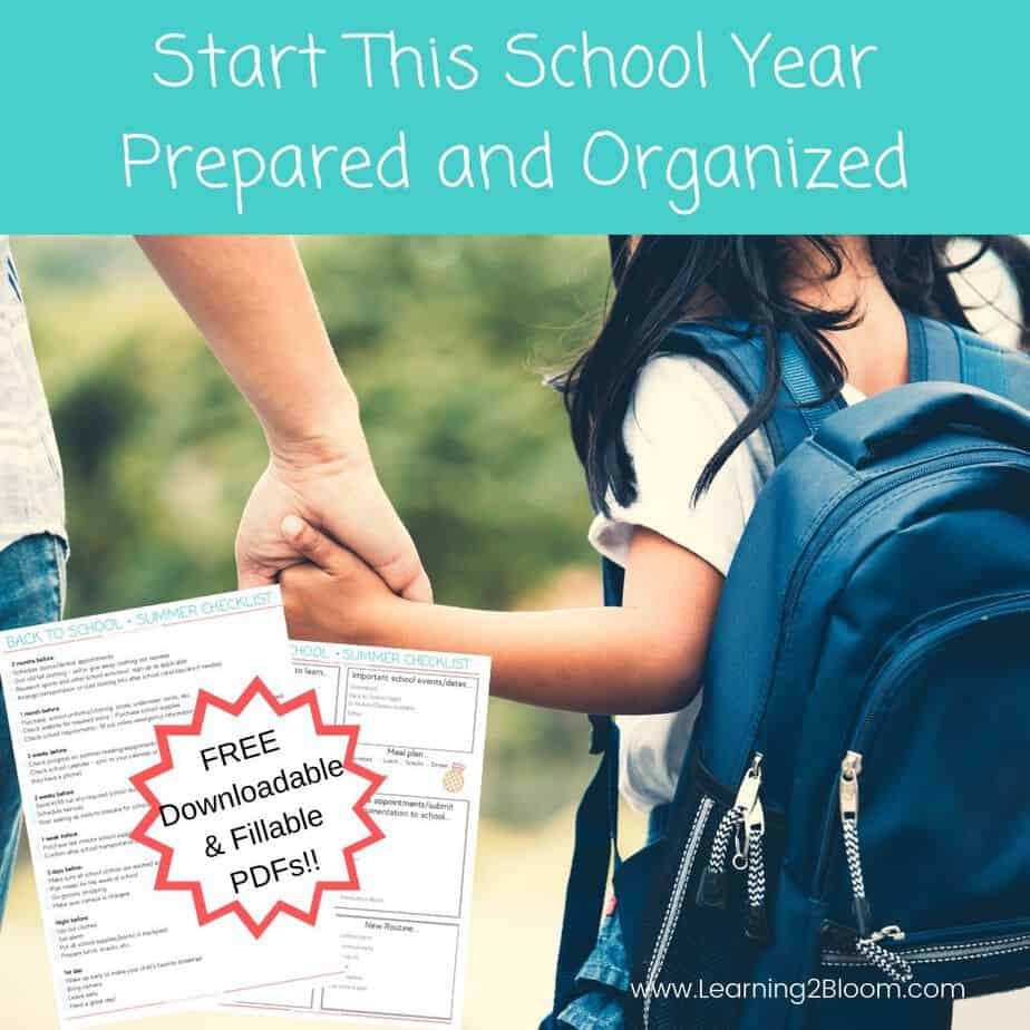 Back to School Checklist - Learning2Bloom